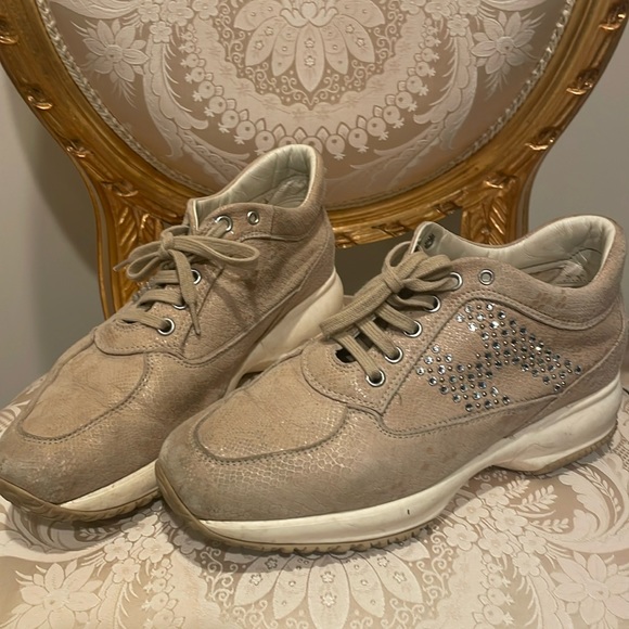 Hogan | Shoes | Womens Hogan Snake Crystal Sneakers Size 377 | Poshmark